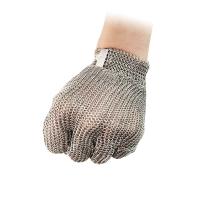 China Metal Hook Strap Chainmail Butcher Glove For Cutting EN420 EN388 for sale