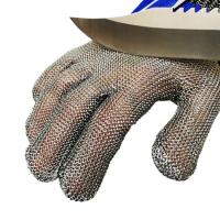 China 25CM 5 Finger Safety Metal Mesh Gloves Cut Protection for sale