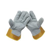 China Stripe Back Grain Leather Work Gloves Cuff Patched CE EN388 for sale