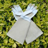 China Thornproof Leather Gauntlet Gardening Gloves for sale