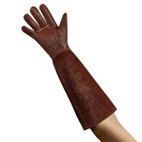 China Rose Pruning Goatskin Palm Long Sleeve Gardening Leather Gloves Thornproof for sale