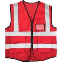 China ANSI ISEA Hi Vis Reflective Running Gear 9 Pockets Class 2 for sale