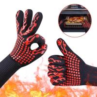 China EN420 EN388 Heat Resistant Bbq Gloves 1472F for sale