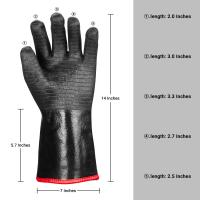 China 14 Inch Grill Neoprene Cooking Heat Resistant Oven Gloves 932F for sale