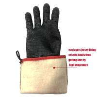 China 14 Inch Grill Neoprene Cooking Heat Resistant Oven Gloves 932F for sale