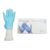 China Disposable Nitrile Gloves Powder-Free High Elastic Medical Grade Blue 100pcs per Box for sale