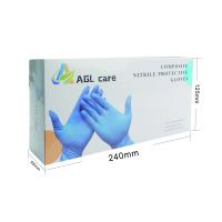 China Disposable Nitrile Gloves Powder-Free High Elastic Medical Grade Blue 100pcs per Box for sale