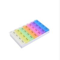 China 28 Grid Travel Pill Case Split Single Portable Colorful Medicine Box 7 Days for sale