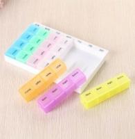 China 28 Grid Travel Pill Case Split Single Portable Colorful Medicine Box 7 Days for sale