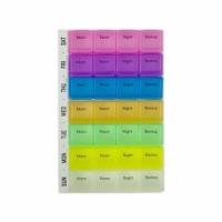 China 28 Grid Travel Pill Case Split Single Portable Colorful Medicine Box 7 Days for sale