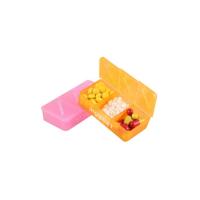 China Rainbow Color 7 Day Plastic Pill Box 21 Square Compartment Medicine Organizer for sale