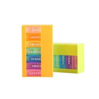 China Rainbow Color 7 Day Plastic Pill Box 21 Square Compartment Medicine Organizer for sale