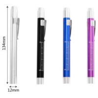 China Aluminum Alloy Nurse Penlight with Pupil Gauge LED Medical Pen Light 5 Lumens 2 AAA for sale