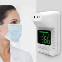 China Wireless Wall Mount Infrared Thermometer Handsfree Voice Temperature Fever Monitor for sale