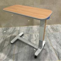 China Mobile Hospital Medical Furniture ABS Wooden Hydraulic Lifting Dining Table with Pulley 1200x600mm for sale
