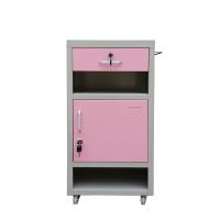 China Stainless Steel Hospital Bedside Storage Cabinet 2-Drawer Nursing Home Medical Furniture for sale