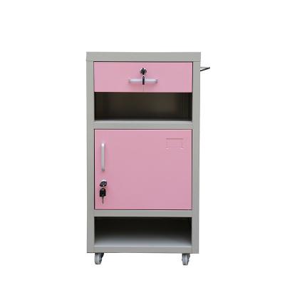 China Stainless Steel Hospital Bedside Storage Cabinet 2-Drawer Nursing Home Medical Furniture for sale