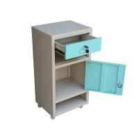 China Stainless Steel Hospital Bedside Storage Cabinet 2-Drawer Nursing Home Medical Furniture for sale