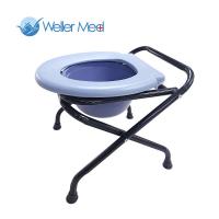 China Movable Foldable Disabled Toilet Chair with Bedpan for Elderly Pregnant 150kg Capacity for sale