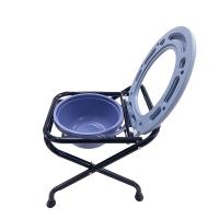 China Movable Foldable Disabled Toilet Chair with Bedpan for Elderly Pregnant 150kg Capacity for sale