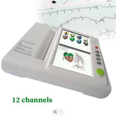 China 3 Channel Electrocardiogram ECG Machine for Medical Emergency Clinics 12 Lead for sale