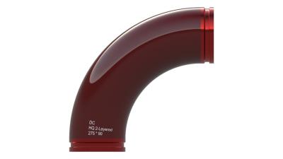 China 275x90 90 Degree Double Layered High Pressure Pipe Elbow 150mm for Concrete Pump for sale