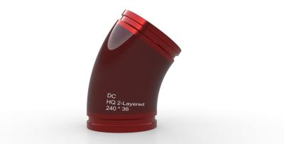 China Double Layered 240x36 Elbow Pipe Fitting High Pressure Resistance Concrete Pump for sale