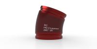 China 240x20mm High Pressure Hydraulic Wear Resistant Elbow Pipe 5.65 kg Double-Layered for sale