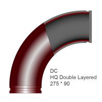 China 275x90 90 Degree Double Layered High Pressure Pipe Elbow 150mm for Concrete Pump for sale