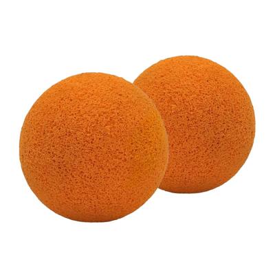 China Orange Soft Sponge Cleaning Ball 150mm Natural Rubber Concrete Pump Pipe Cleaner for sale
