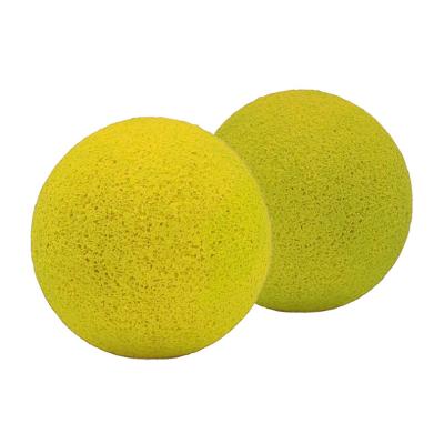 China 150mm Yellow Natural Rubber Sponge Ball Pipe Cleaning Equipment for Concrete Pipes for sale
