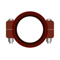 China Red 150mm Two Bolt Couplings Rubber Gasket Coupling for sale
