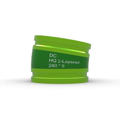 China Double Layered High Pressure Hydraulic Elbow Pipe 240 x 09 mm Wear Resistant Green for sale