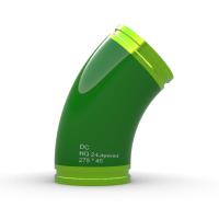 China DC HQ Double-Layered Concrete Pump Elbow 275x45mm High Wear Resistant Dual Pipe Green for sale