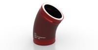 China DC Double-Layered High Wear-Resistant Concrete Pump Elbow 275x10mm Red for sale