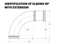 China 90 Degree Custom Casting cast elbow fracture with Extension OEM for sale