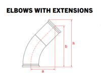 China Custom Casting Cast Elbow with Extension for Concrete Pump Pipe System 63 HRC for sale