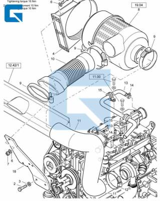 China 05552425 Hose clip for BOMAG Compactor and Road Roller Parts for sale