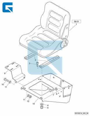 China 05570176 Operator's seat for BOMAG Compactor and Road Roller Parts for sale