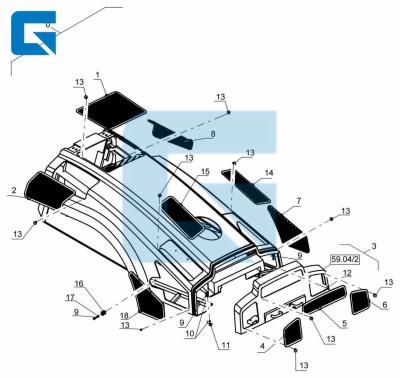 China 58070952 Rear piece for BOMAG Compactor and Road Roller Parts for sale