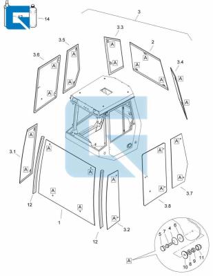 China 95588433 Screen, glas for BOMAG Compactor and Road Roller Parts for sale