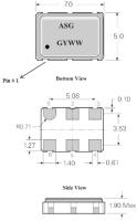China Surface mount programmable oscillator ABRACON ASG-D-V-A-100.000MHZ with tape and reel packaging options for sale