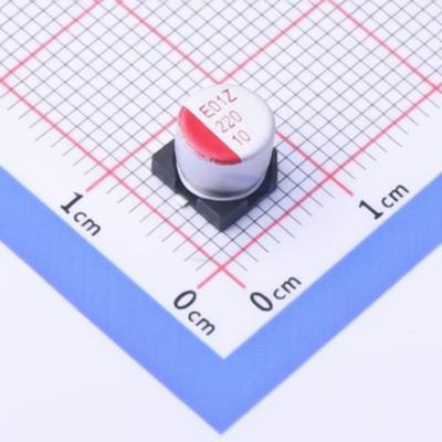 China Conductive Polymer Aluminum Capacitors SMD Type AISHI SVZ1AM221E06E00RAXXX RoHS Compliant Wide Voltage for sale