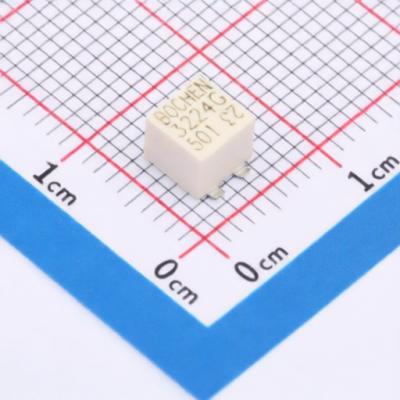 China Surface mount 4mm glass glaze trimming potentiometer BOCHEN 3224G-1-501E rated 0.25 watt with 10 turn rotation for sale