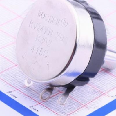 China Precision single turn carbon film potentiometer BOCHEN RV24YN 20S B202 with 1 watt rated power and customizable shafts for sale