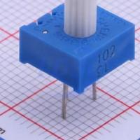 China Long Handle Glass Glaze Preset Potentiometer BOCHEN 3386P-1-102 for Electronic Resistance Adjustment for sale
