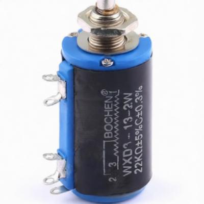 China precision adjustable wirewound potentiometer BOCHEN WXD3-13-2W 22K with 2 watts power and 10 turns rotation for sale