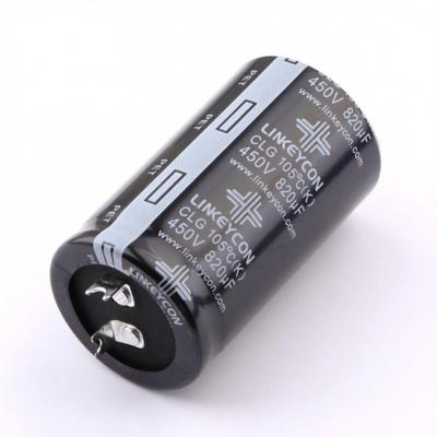 China Anhui LinkeyCon Electronic Technology Co Ltd ZCLG821K450SEHAP600L snap in capacitors with wide capacitance and voltage ratings for sale