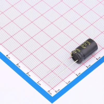 China Miniature Aluminum Electrolytic Capacitor with Low Impedance and Safety Vent BERYL Electronic Tech RF063M221LO10*16TA-1A1Et for sale