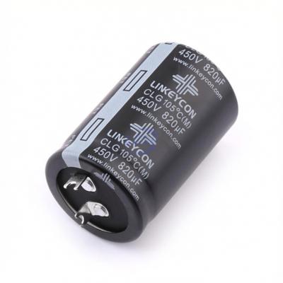 China RoHS compliant SNAPIN TYPE ALUMINUM ELECTROLYTIC CAPACITORS Anhui LinkeyCon Electronic Technology Co Ltd ZCLG821M450SEAAP530L for sale
